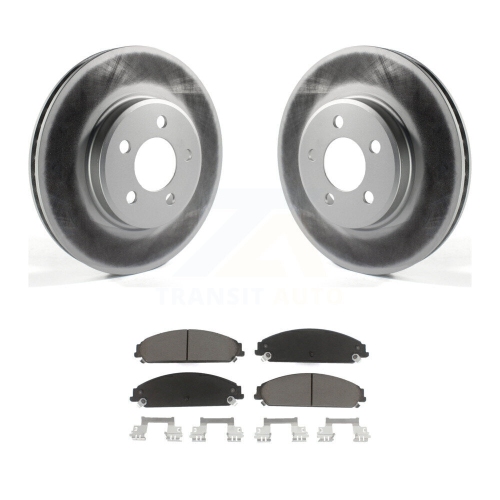 Front Coated Disc Brake Rotor & Ceramic Pad Kit For Dodge Charger ...