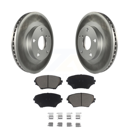 Front Coated Disc Brake Rotors And Ceramic Pads Kit For Toyota RAV4 KGC ...