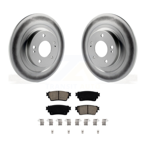 Rear Coated Disc Brake Rotors Ceramic Pad Kit For Mitsubishi Outlander ...