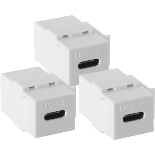 O USB C Keystone Jack Inserts,(3-Pack) USB 3.1 Type-C Module Coupler ...