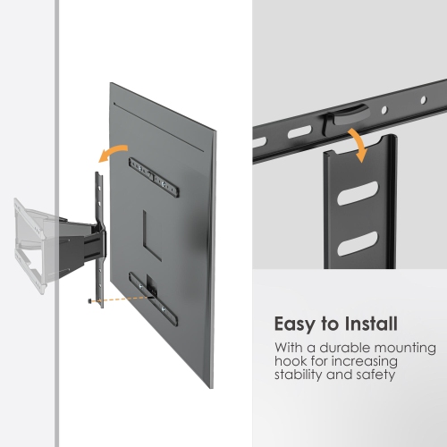 Ultra Slim Full Motion TV Wall Mount for Most 43"-90" TVs, Thin TV ...