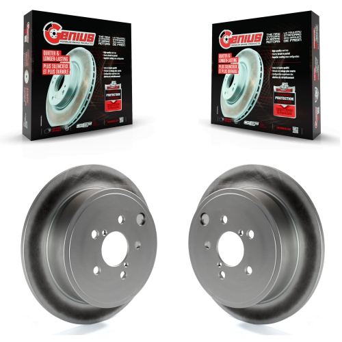 Rear Coated Brake Rotor Pair For Subaru Impreza Forester Outback Legacy ...