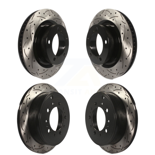 Front Rear Drilled Slot Brake Rotor Kit For Toyota Tundra Sequoia Lexus ...
