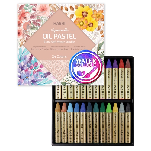 KoreanCraft Watercolor Crayons - 24 Color Set | Premium Quality Art ...