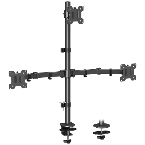 Triple Monitor Mount, Monitor Stand fits 3 Screens up to 32 inch, 17.6 ...