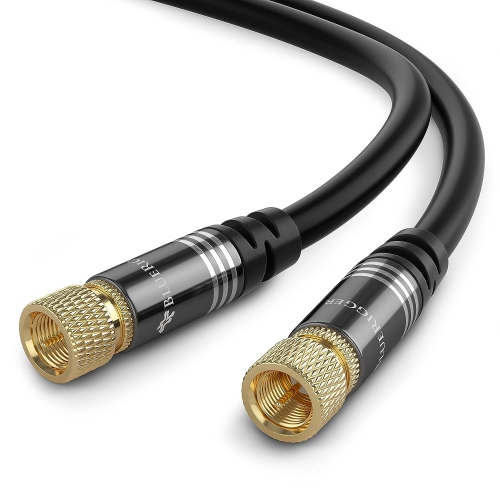 RG6 Coaxial Cable - (6FT/2M, Male F Type Connector Pin, Gold Plated ...