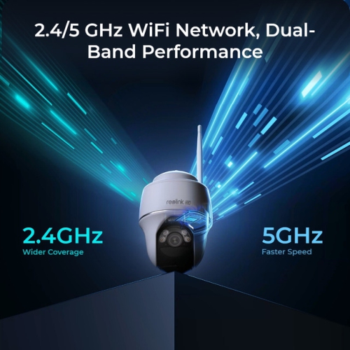 Reolink 4K Pan & Tilt Standalone WiFi Battery/Solar Security Camera, 5/2.4 GHz Dual-Band WiFi ...