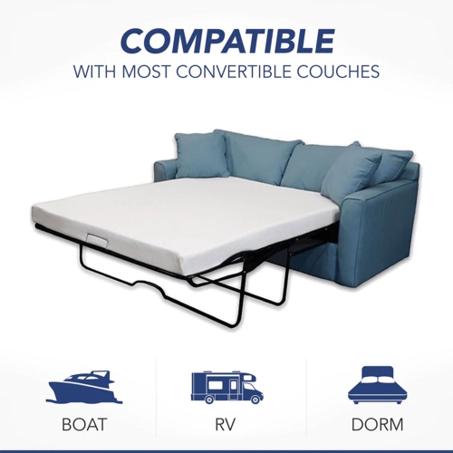Sleeper sofa gel memory foam mattress store