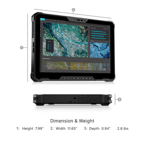 Open Box- Dell Latitude 7230 Rugged Extreme Tablet, Intel i7-1260U ...
