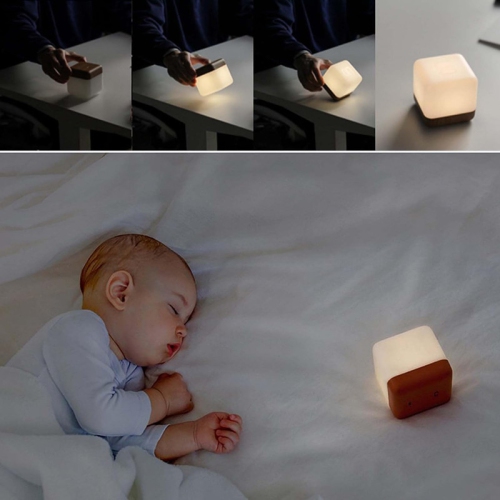 LED Cube Night Light for Kids and Adults, Flip Timer Night Lamp USB ...