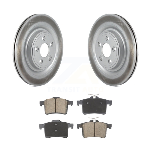 Rear Coated Disc Brake Rotors And Ceramic Pads Kit For Jaguar XKR XKR-S ...