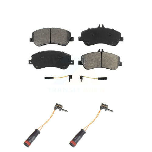 Front Semi-Metallic Disc Brake Pads Extra Wear Sensor Kit For Mercedes ...