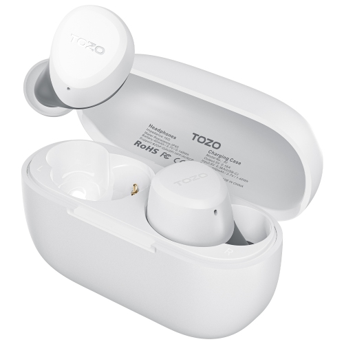 TOZO A1 Earbuds True Wireless Stereo Sound Bass 2 Mic for AI Calls-White | Best Buy Canada