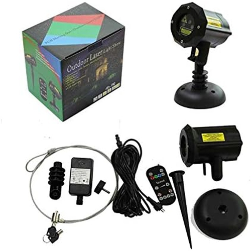 LEDMall RGB Outdoor Garden Laser Lights, Moving Firefly Effect, RF ...