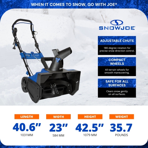 Snow Joe Ultra 15 Amp Electric Snow Blower with 2 Blade Auger, 21 Inch Wide | Best Buy Canada