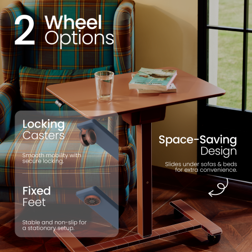 ANYDESK NEST Mobile Standing Desk, Portable with Hidden Wheels Non ...