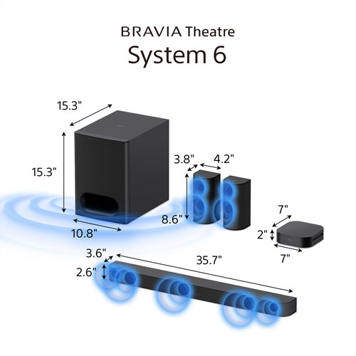 Sony BRAVIA Theatre System 6 HT-S60 5.1 Channel Dolby Atmos Home Theatre System - Exclusive ...