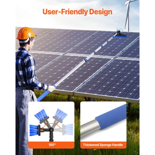 VEVOR 36 FT Water Fed Pole Kit, Solar Panel Cleaning Pole with ...