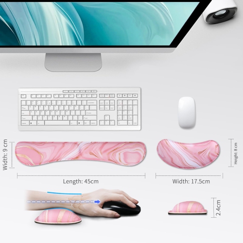 Ergonomic Gel Keyboard Wrist Rest & Mousepad Rests for Computer, Silky ...