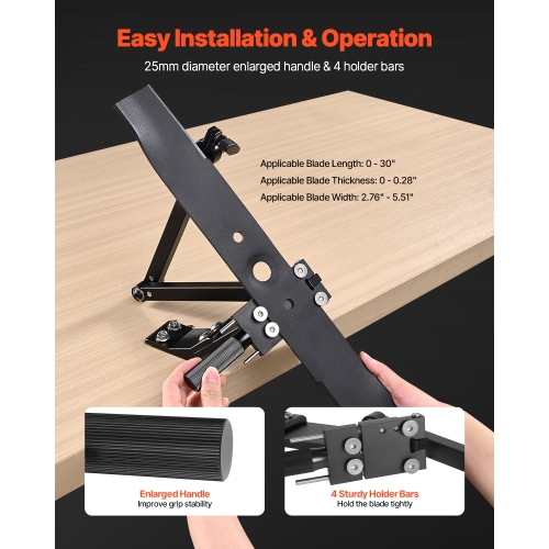 VEVOR 15° - 45° Lawn Mower Blade Sharpener, Lawnmower Blade Sharpening ...