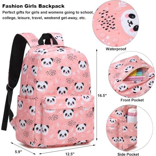 Panda School Backpack for Girls Womens, School Bags Collge Bookbags ...
