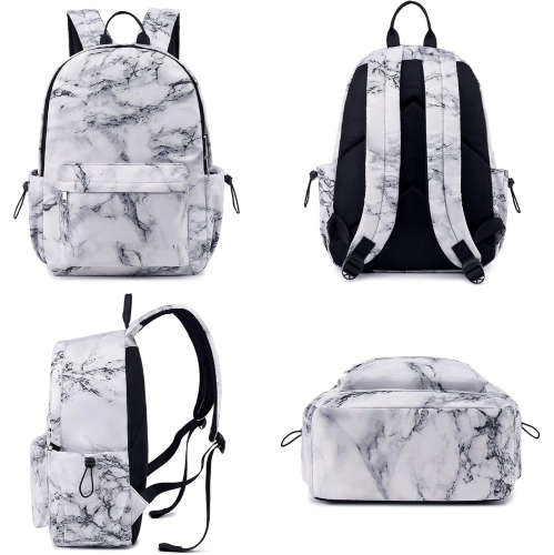 Marble School Backpack for Girls Women, Teens School Bags Bookbags ...