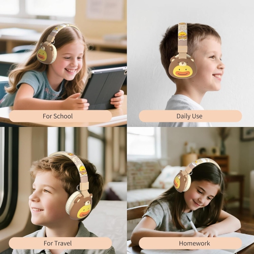 Cute Cartoon Children's Headphones Bluetooth Headset Wireless Music ...